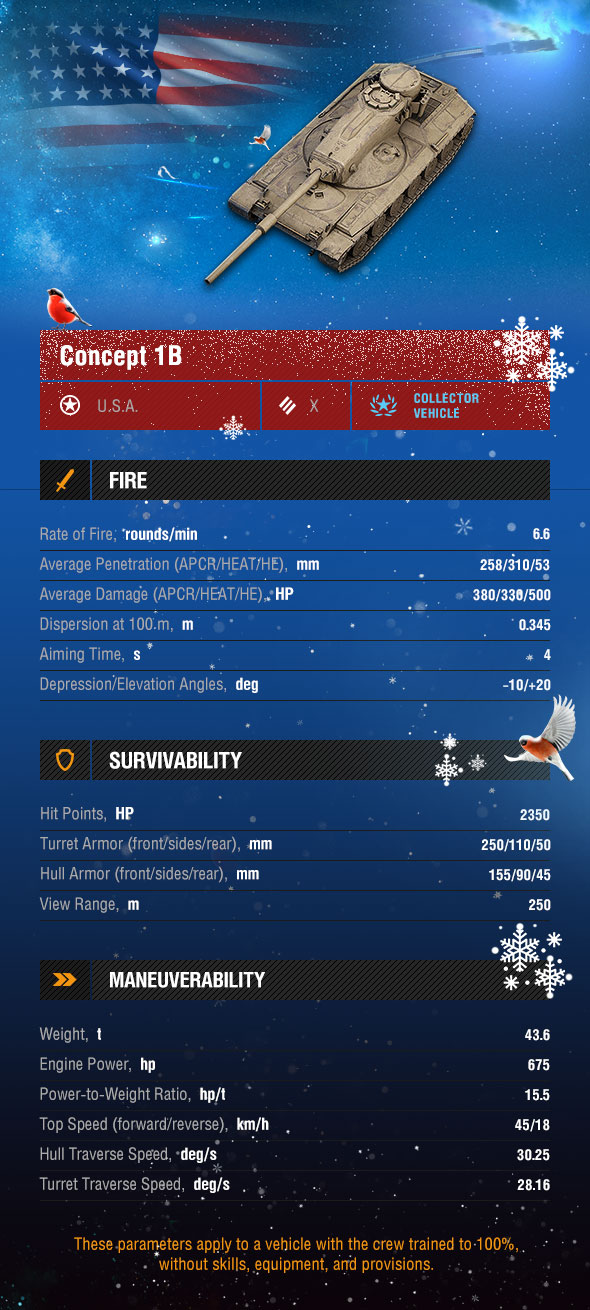 Concept 1B from the Snow Globe | World of Tanks Blitz