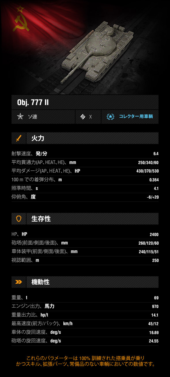 頑強なる王道重戦車《Object 777 Version II》 | World of Tanks Blitz